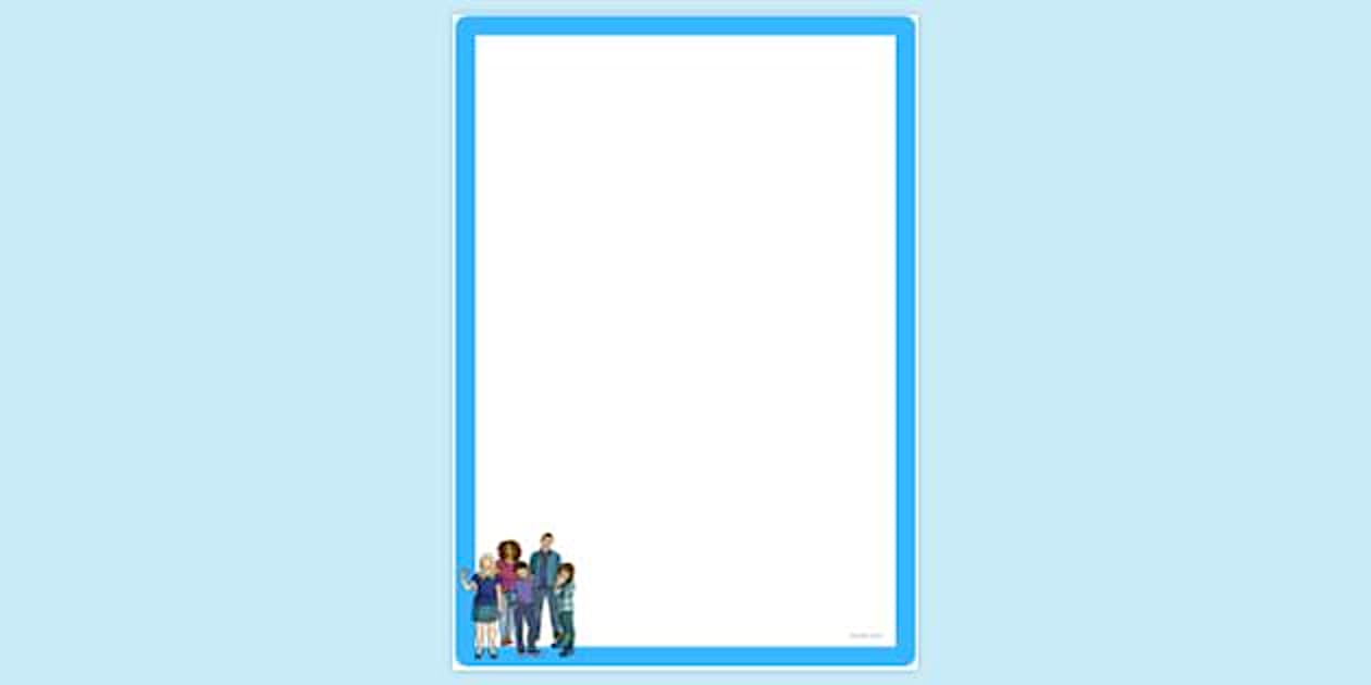 Simple Group of People Page Border | Page Borders | Twinkl