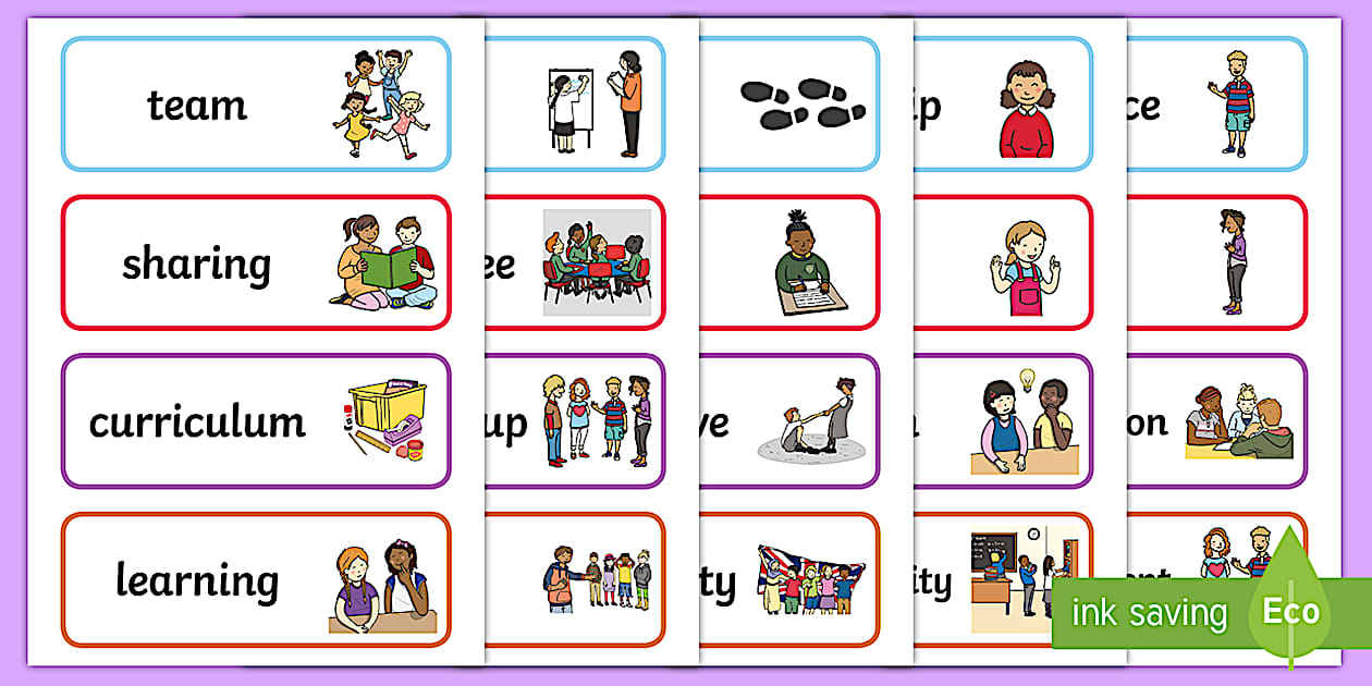 Pupil Voice Display Word Cards