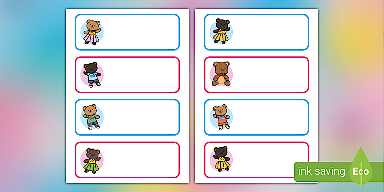 Teddy Bear Editable Drawer Labels (teacher made) - Twinkl