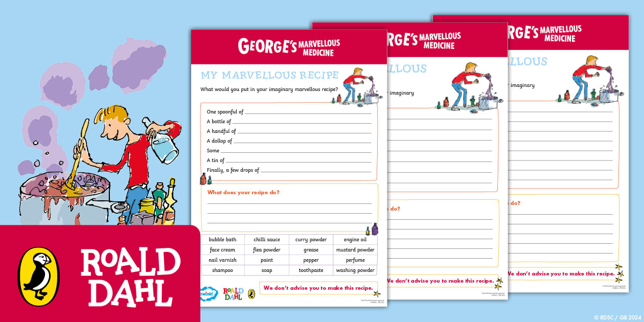 FREE! - ‘George’s Marvellous Medicine’ Recipe | Roald Dahl | Twinkl