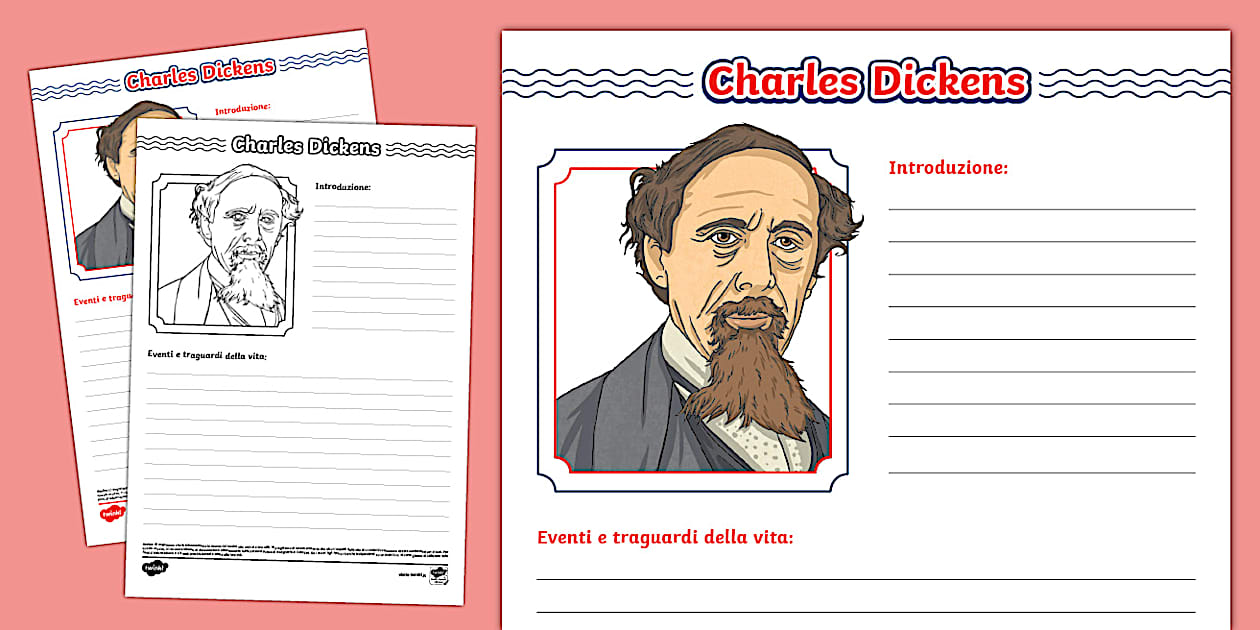 Modello di biografia: Charles Dickens - Twinkl