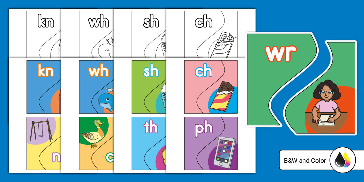 Consonant Digraphs Jigsaw Puzzles for 1st-2nd Grade - Twinkl