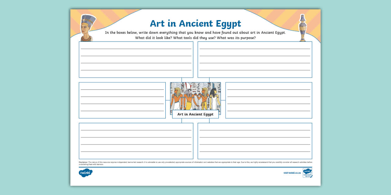 Art in Ancient Egypt Mind Map (teacher made) - Twinkl