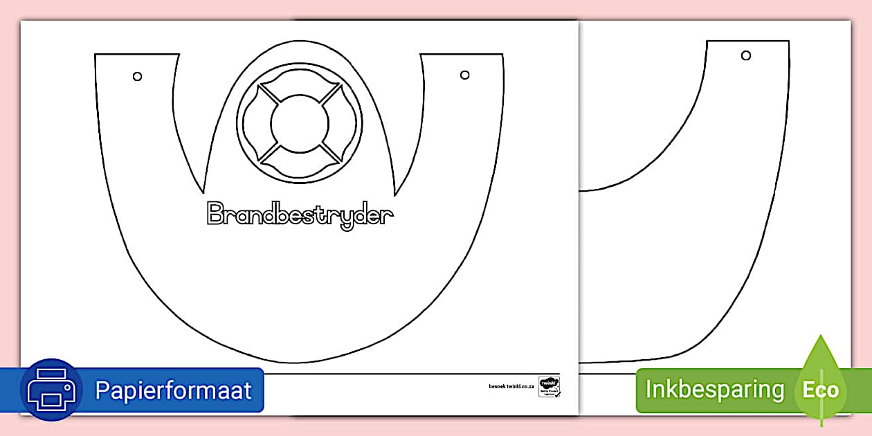Brandbestryder Hoed Aktiwiteit (professor feito) - Twinkl