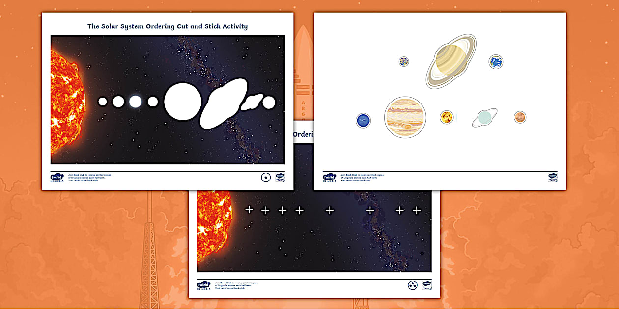 Ordering Planets - Cut and Stick Activity Worksheets