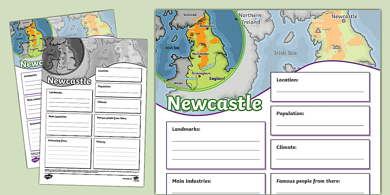 Newcastle upon Tyne KS2 Fact File Template - Twinkl