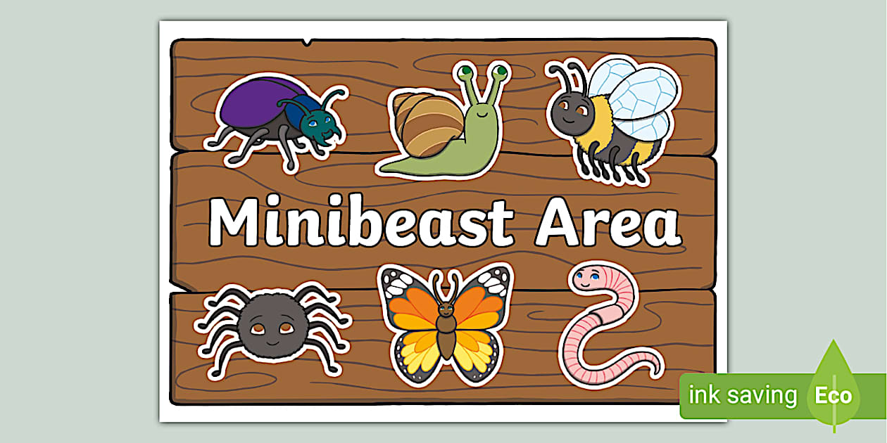 Minibeast Area Sign (Hecho por educadores) - Twinkl