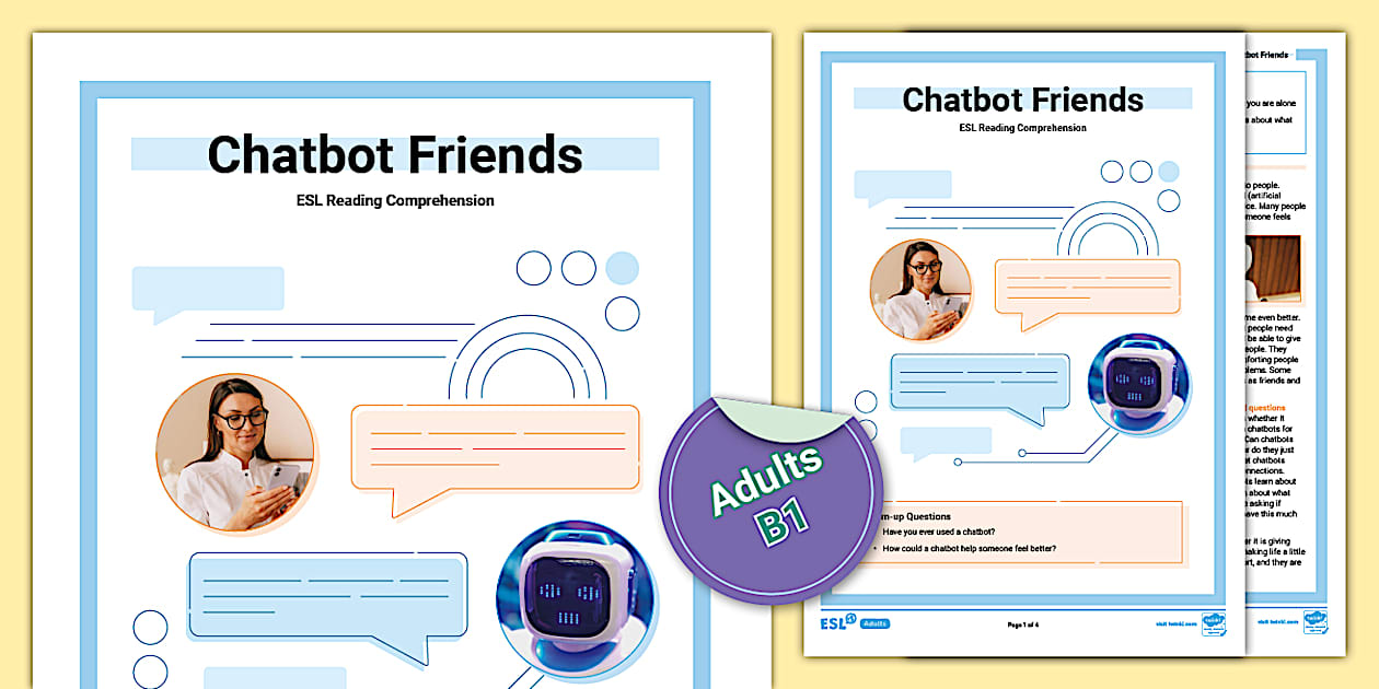 ESL Chatbot Friends (teacher made) - Twinkl