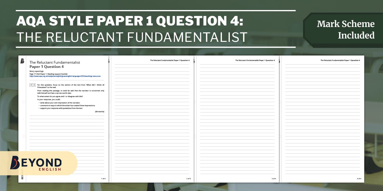 Language Paper 1 Q 4: The Reluctant Fundamentalist Extract