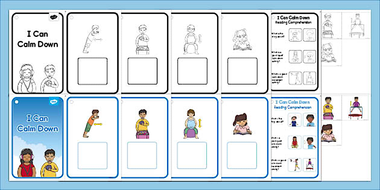 I Can Calm Down Early Adapted Reader for Special Education