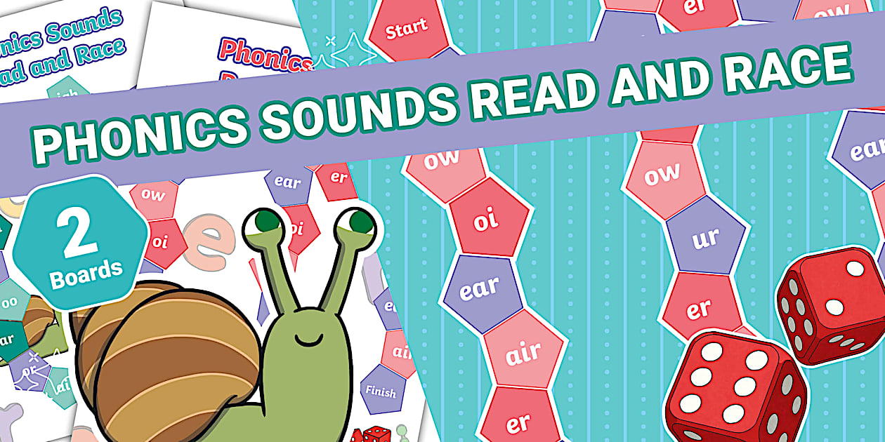 Phonics Phase 3 Sounds Read and Race Game Pack