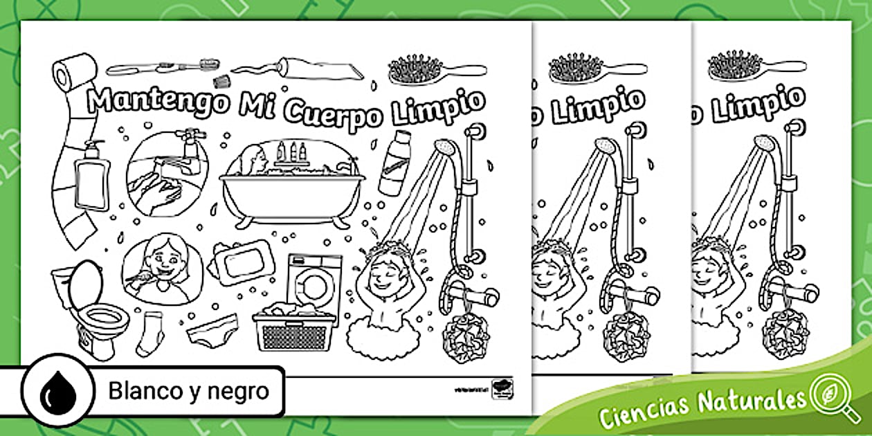 Hojas | Colorear |Mantengo | Mi Cuerpo | Limpio | - Twinkl