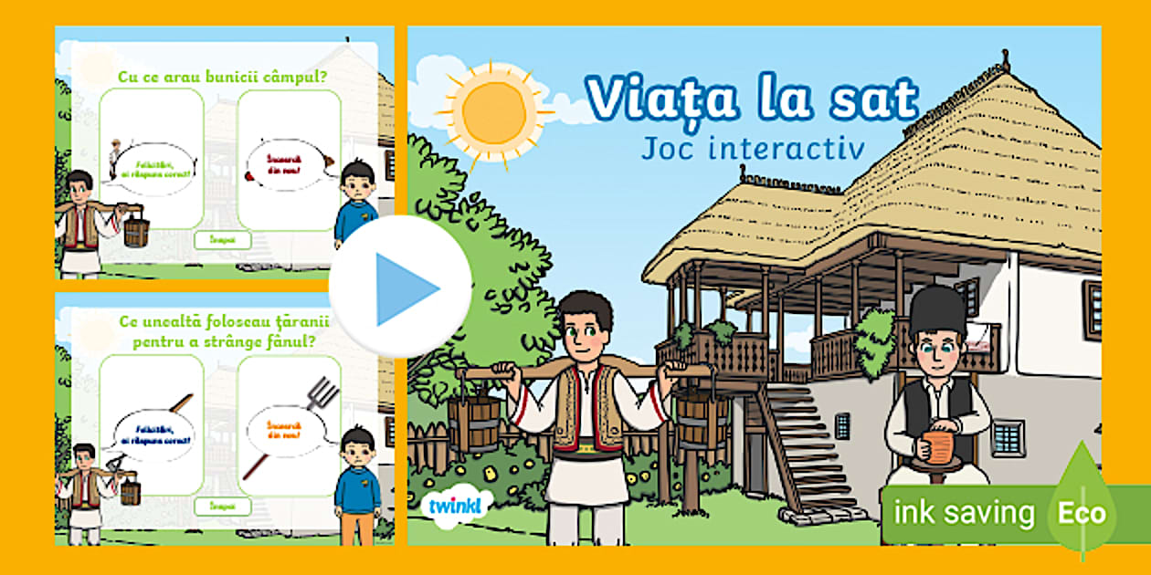 Viața la sat – Joc PowerPoint
