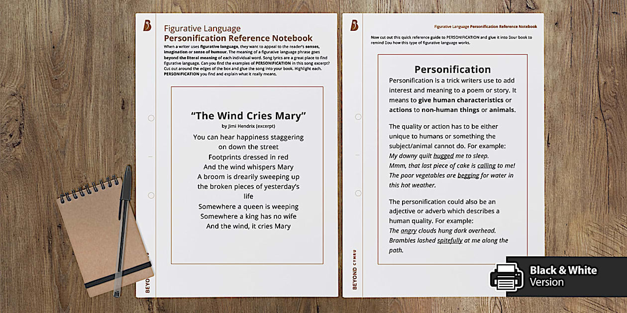 Figurative Language Activity (teacher made) - Twinkl