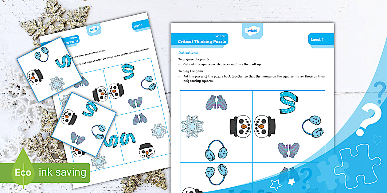 Winter Critical Thinking Jigsaw Puzzle – L1 - Twinkl Puzzled