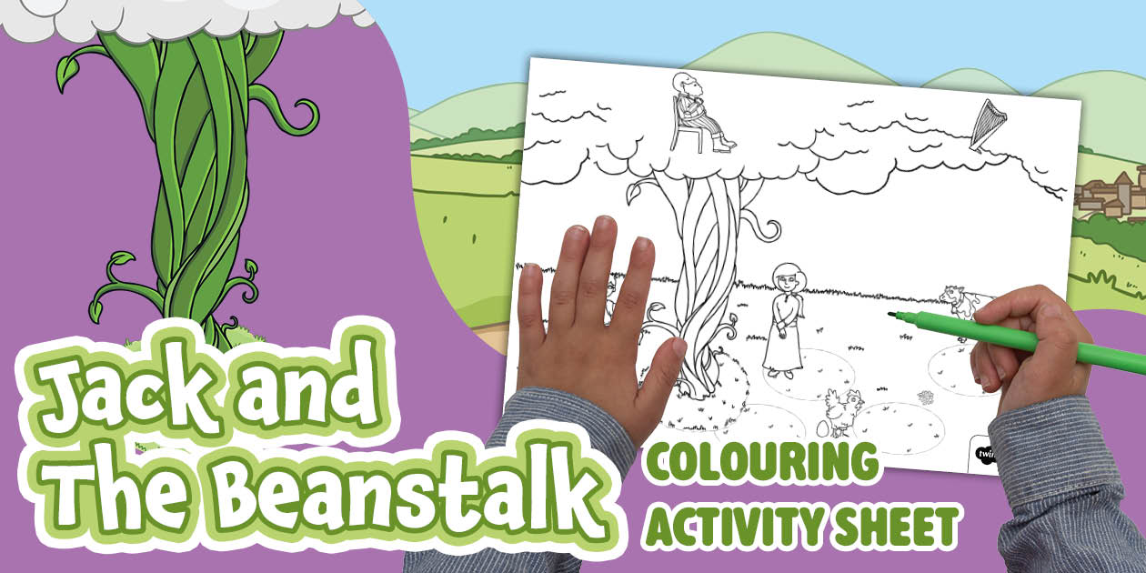 Jack and the Beanstalk Listening Colouring Activity