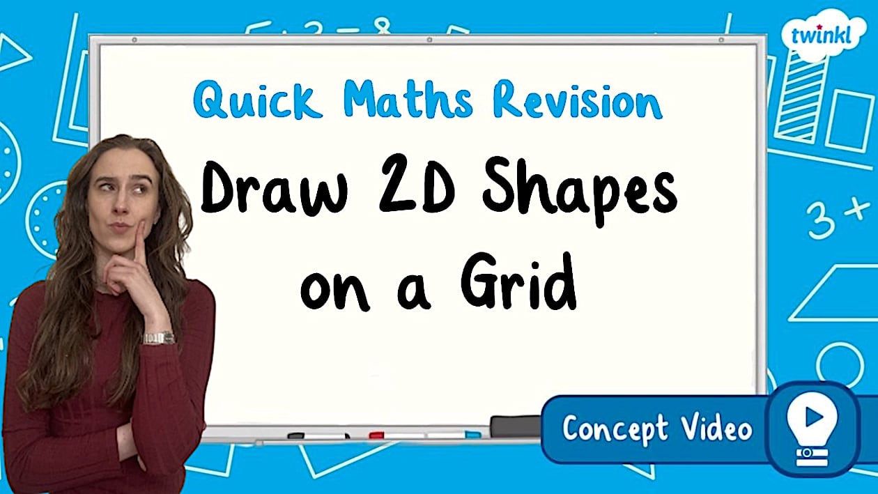 👉 Draw 2D Shapes on a Grid | KS2 Maths Concept Video