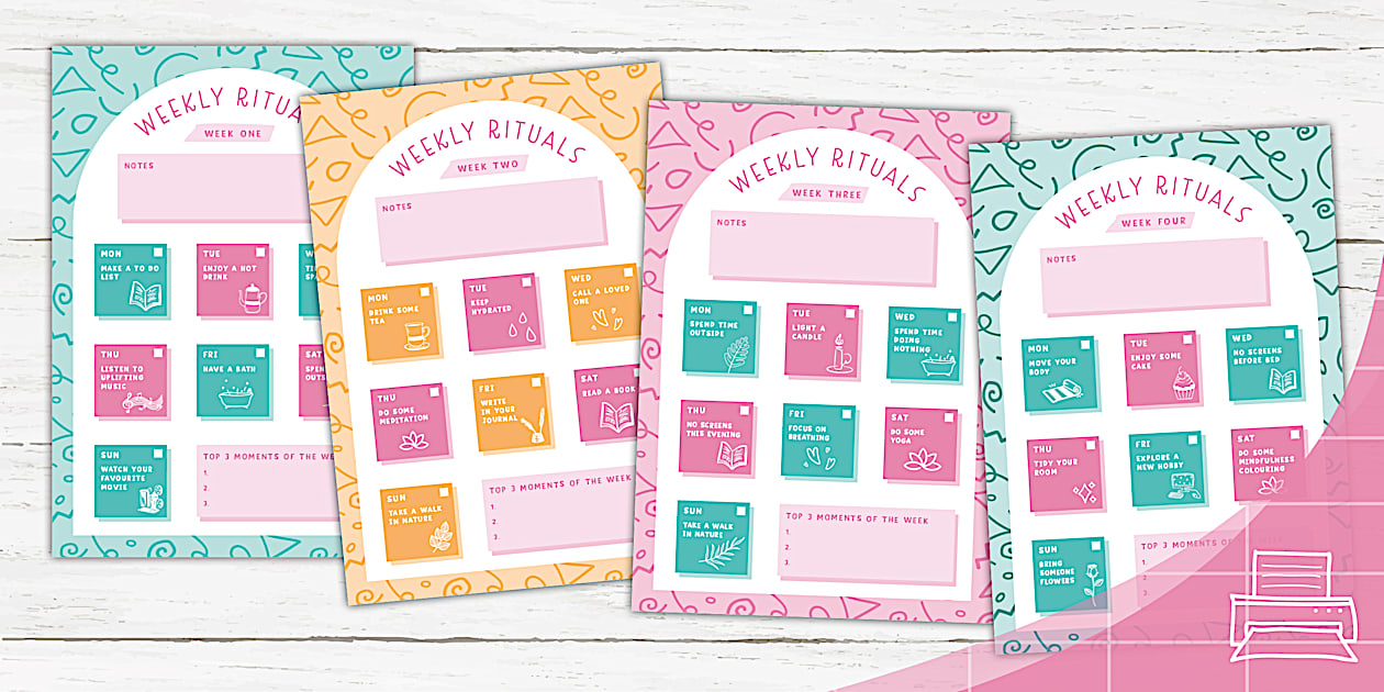 Complete Pack | Weekly Rituals | Confetti Theme - Twinkl