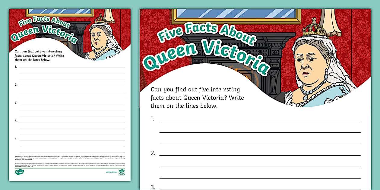 Five Interesting Facts About Queen Victoria Worksheet