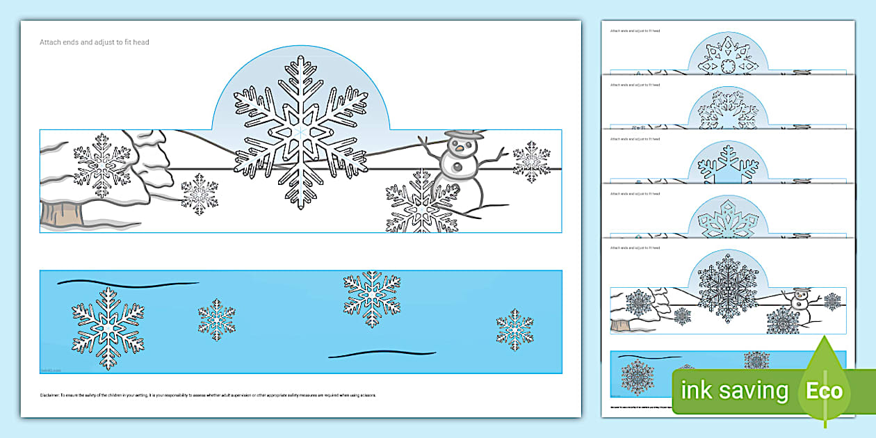 Snowflake Headband Pack - Twinkl - KS1 (teacher made)