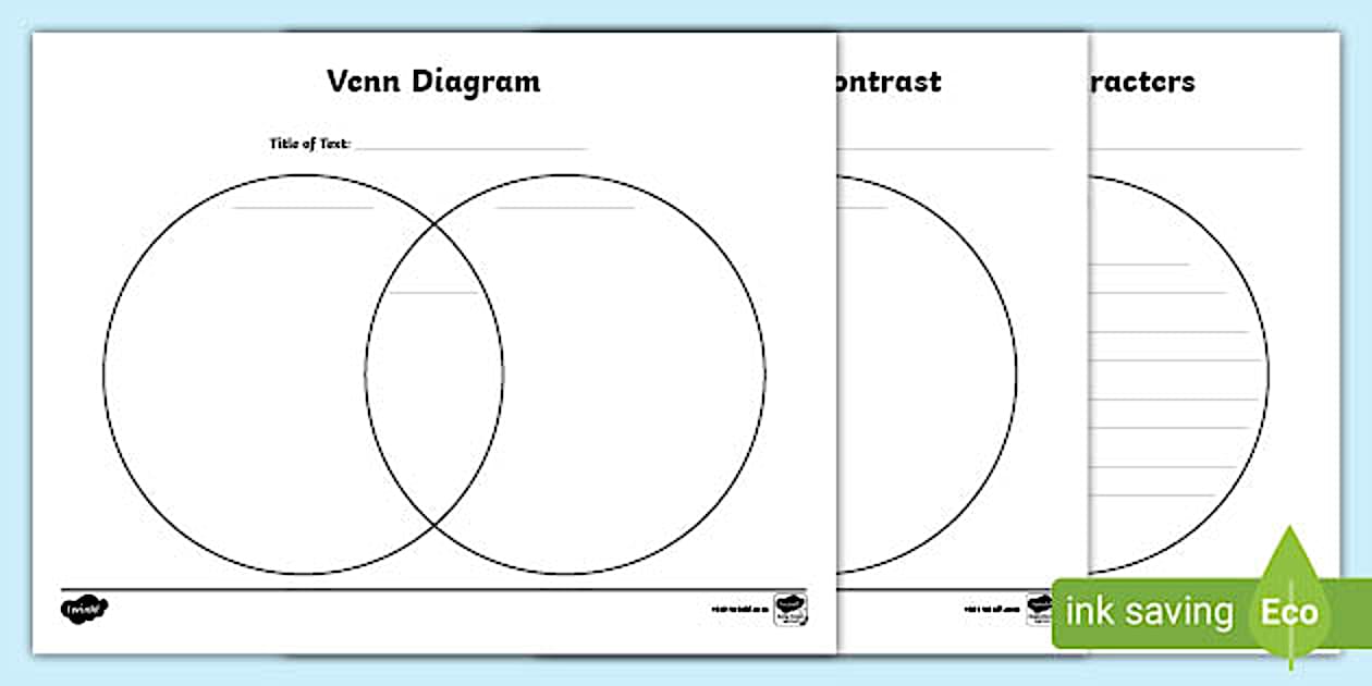 Editable Blank Venn Diagram Templates (teacher made)