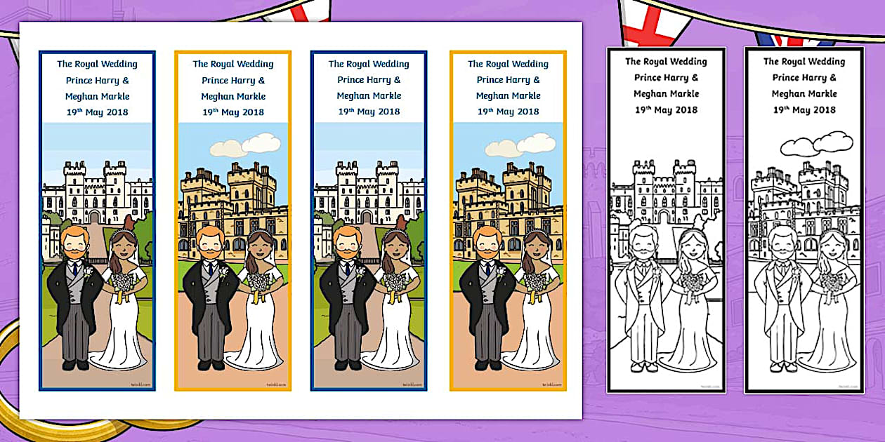 The Royal Wedding 2018 Editable Bookmarks (teacher made)