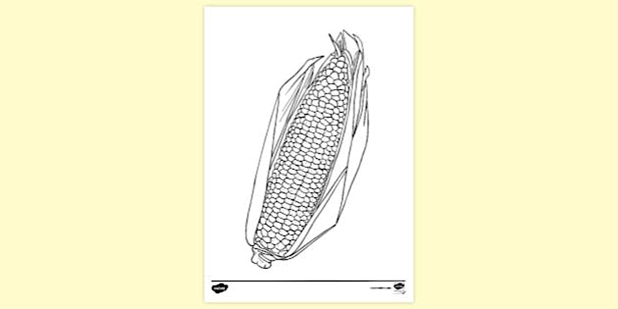 Maize Colouring Page - Primary Resources (Teacher-Made)