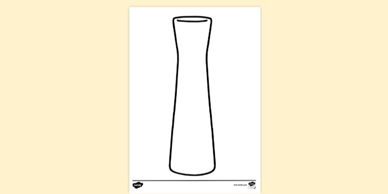 Empty Vase Colouring Sheet (Teacher-Made) - Twinkl