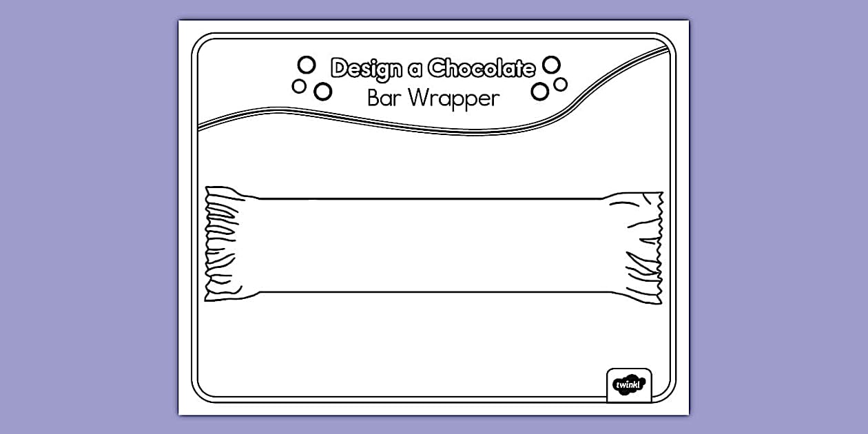 Design Chocolate Bar Wrapper Worksheet | Twinkl USA - Twinkl