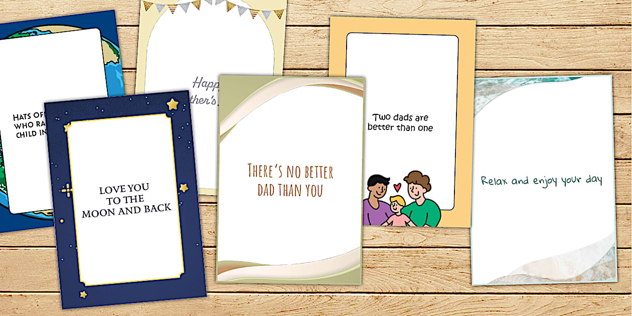 Father's Day Card Inserts | Twinkl Party