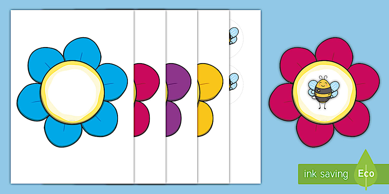 Editable Bee and Flower Cut-Outs (teacher made) - Twinkl