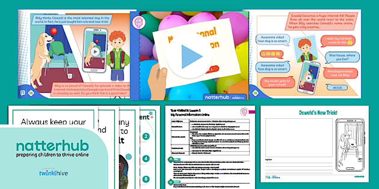 Year 4 Personal Information E-Safety Lesson | Natterhub | Twinkl