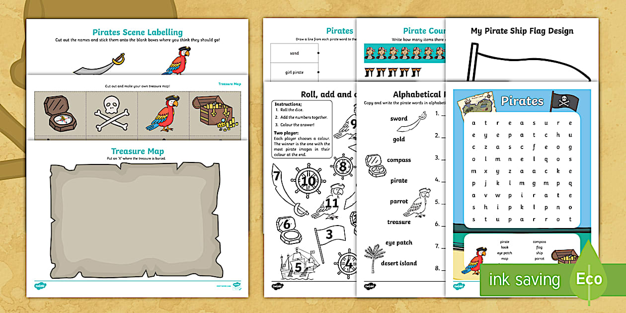 KS1 Pirate Activity Pack (teacher made) - Twinkl