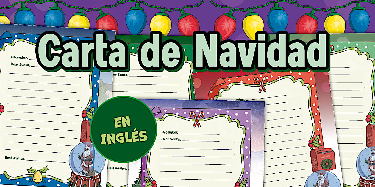 Hoja de actividad: Carta de Navidad en inglés