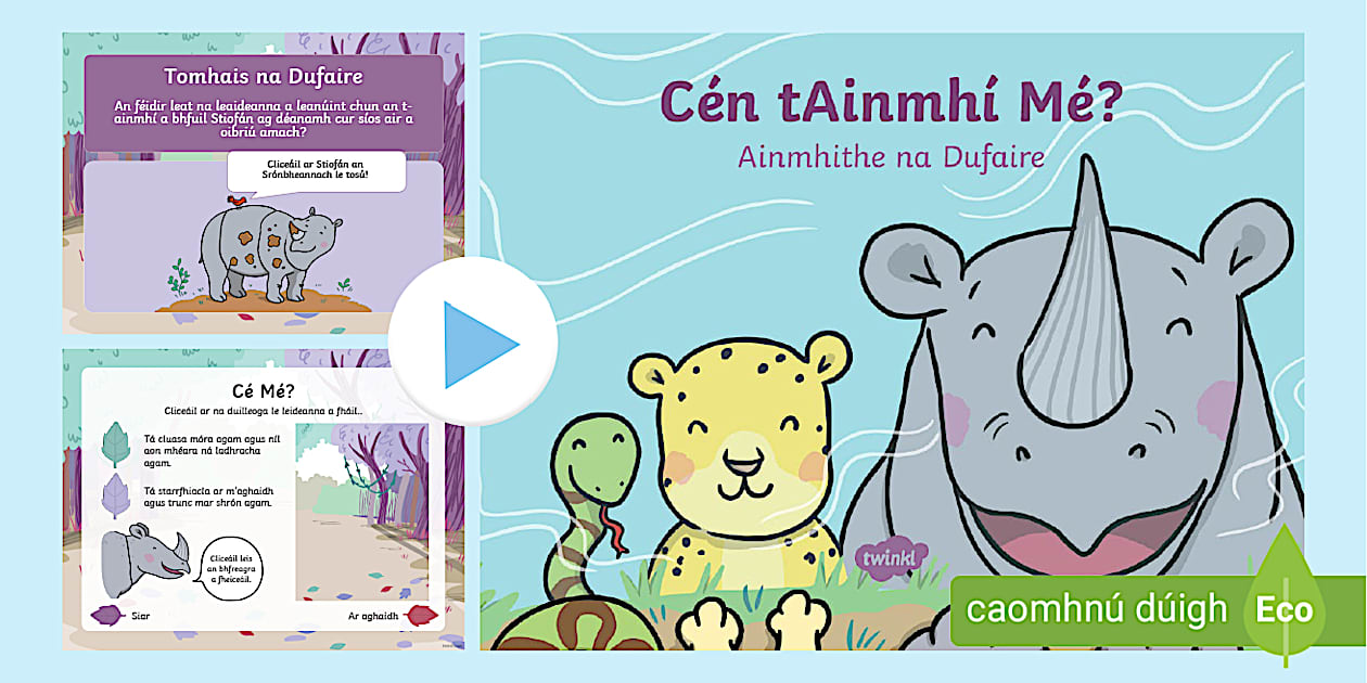 Cé Mé? Ainmhithe na Dufaire (teacher made) - Twinkl