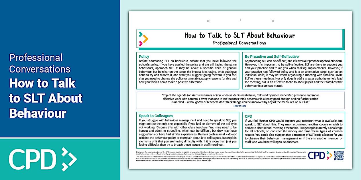 How to Talk to SLT About Behaviour (Teacher-Made) - Twinkl