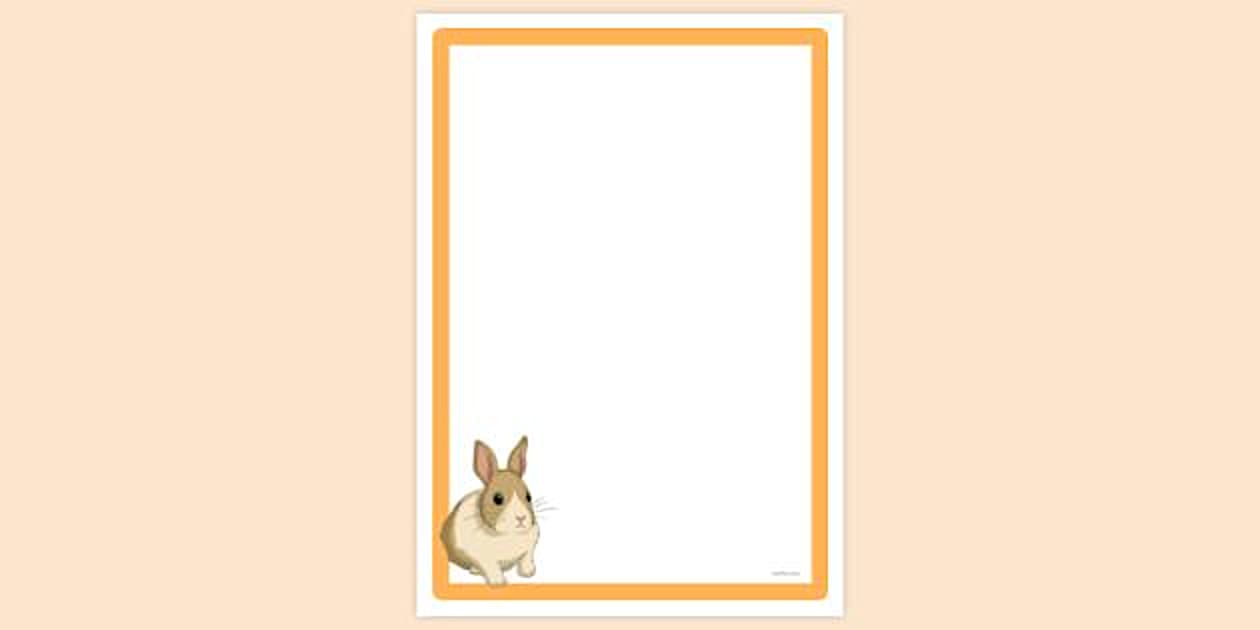 Simple Blank Baby Rabbit Page Border | Twinkl (teacher made)