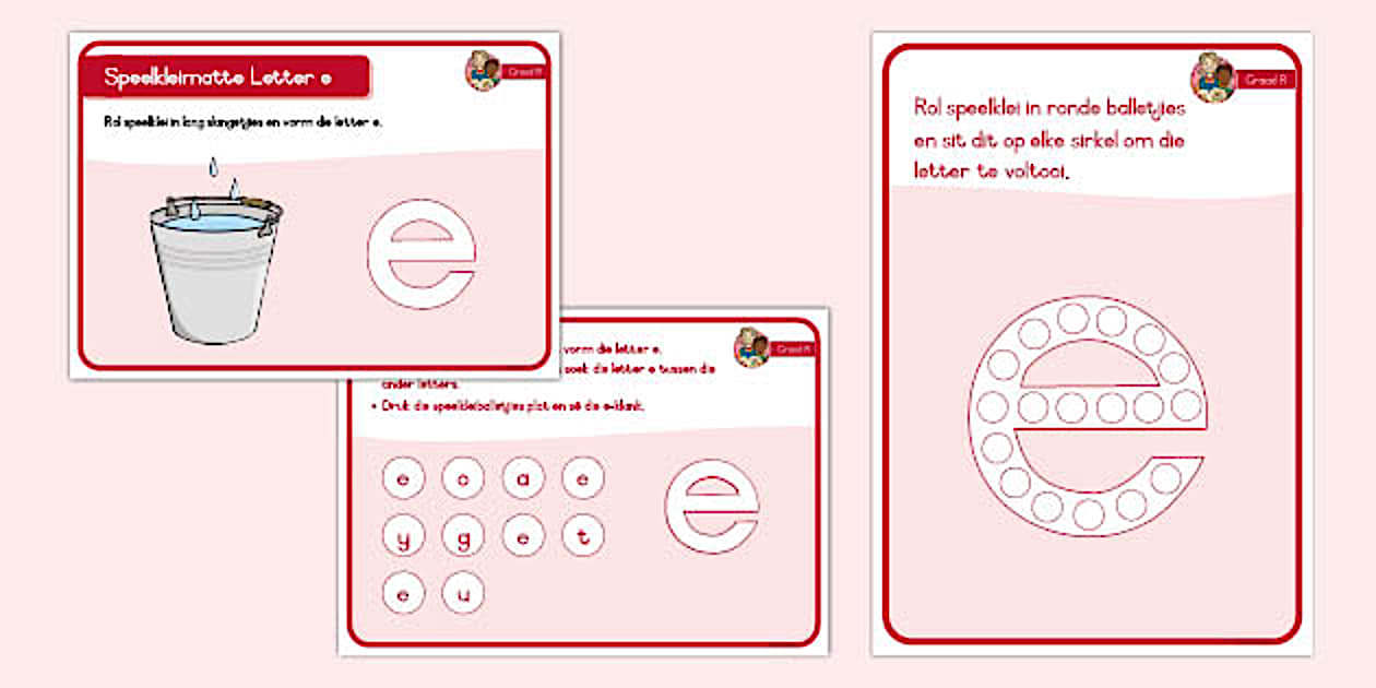 Graad R Klanke Speelkleimatte e (Teacher-Made) - Twinkl