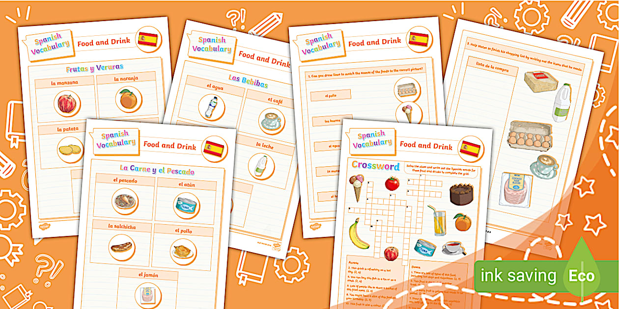 👉 Spanish Food and Drink Vocabulary (Ages 7 - 11)