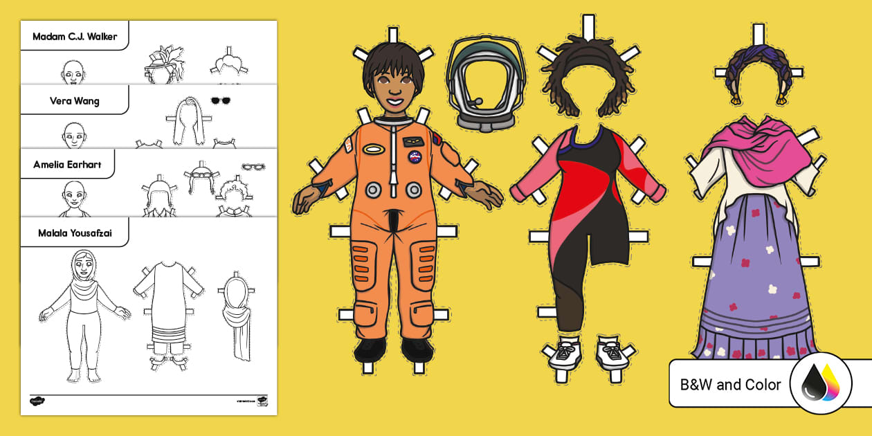 Significant Women Paper Dolls (creat de profesori) - Twinkl
