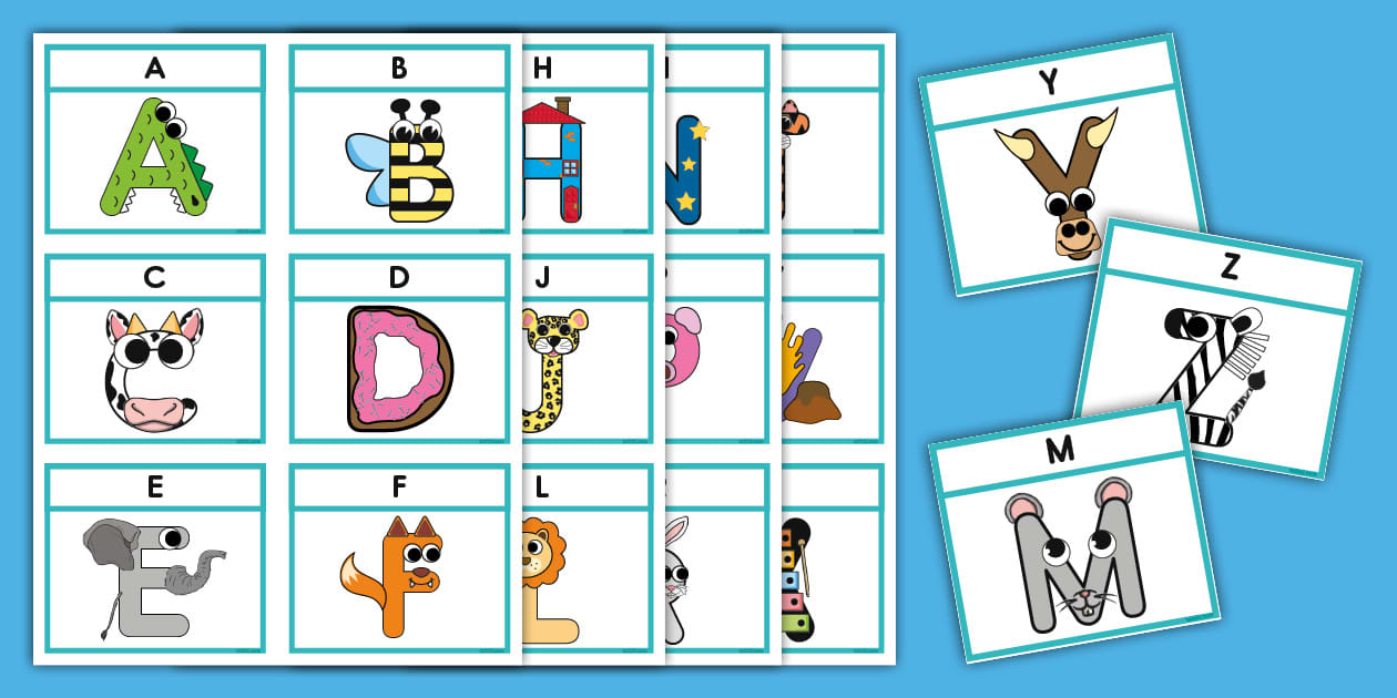Uppercase Letter Sounds Alphabet Flash Cards (teacher made)