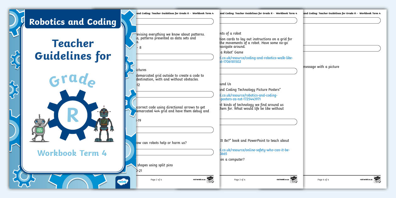 Robotics and Coding – Grade R Term 4 Teacher Guidelines