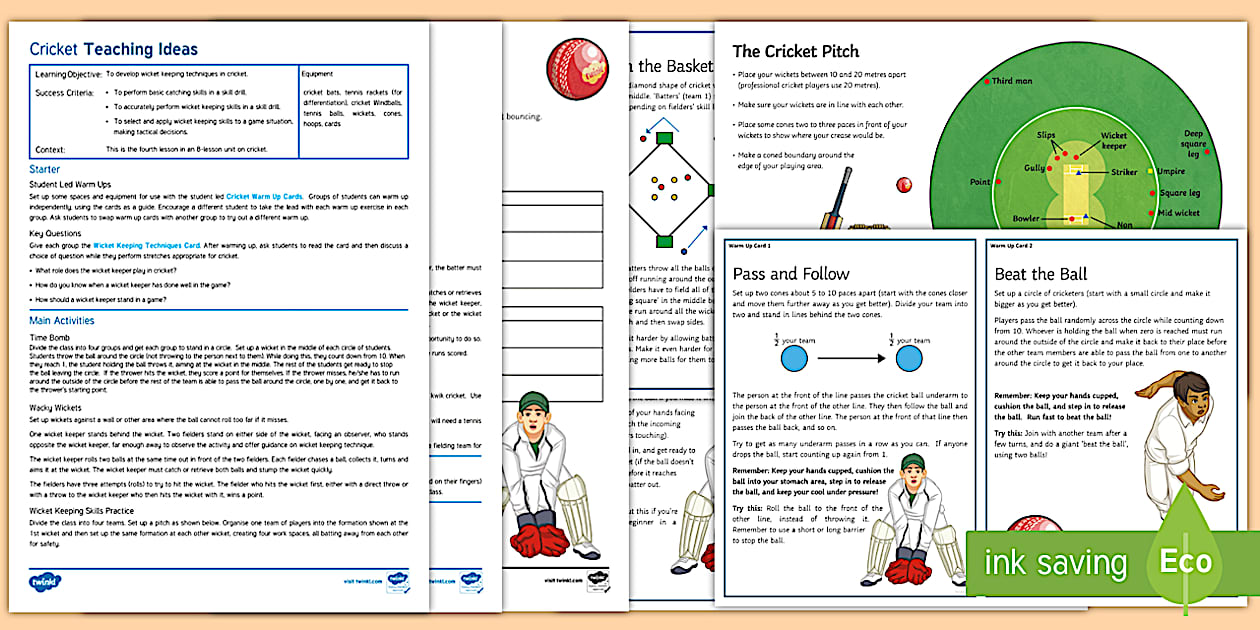 Cricket 4: Wicket Keeping Teaching Ideas - Twinkl