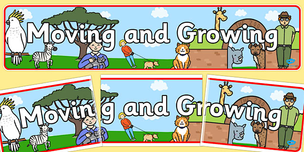 Moving and Growing Display Banner (teacher made) - Twinkl