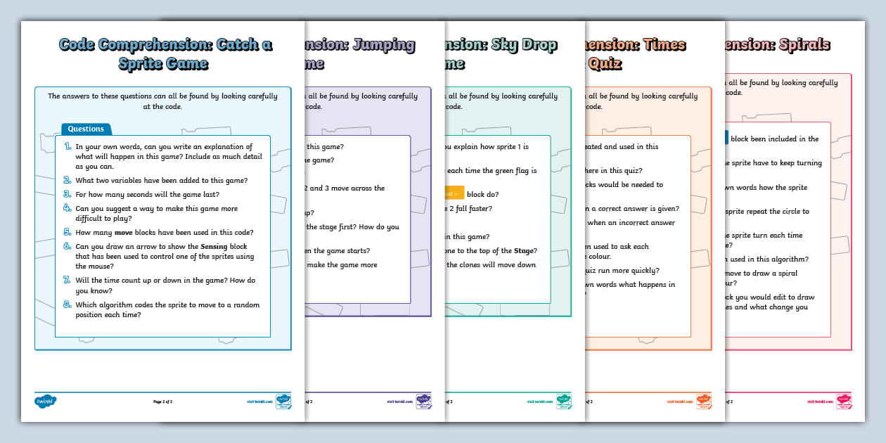 UKS2 Code Comprehension with Scratch (teacher made) - Twinkl