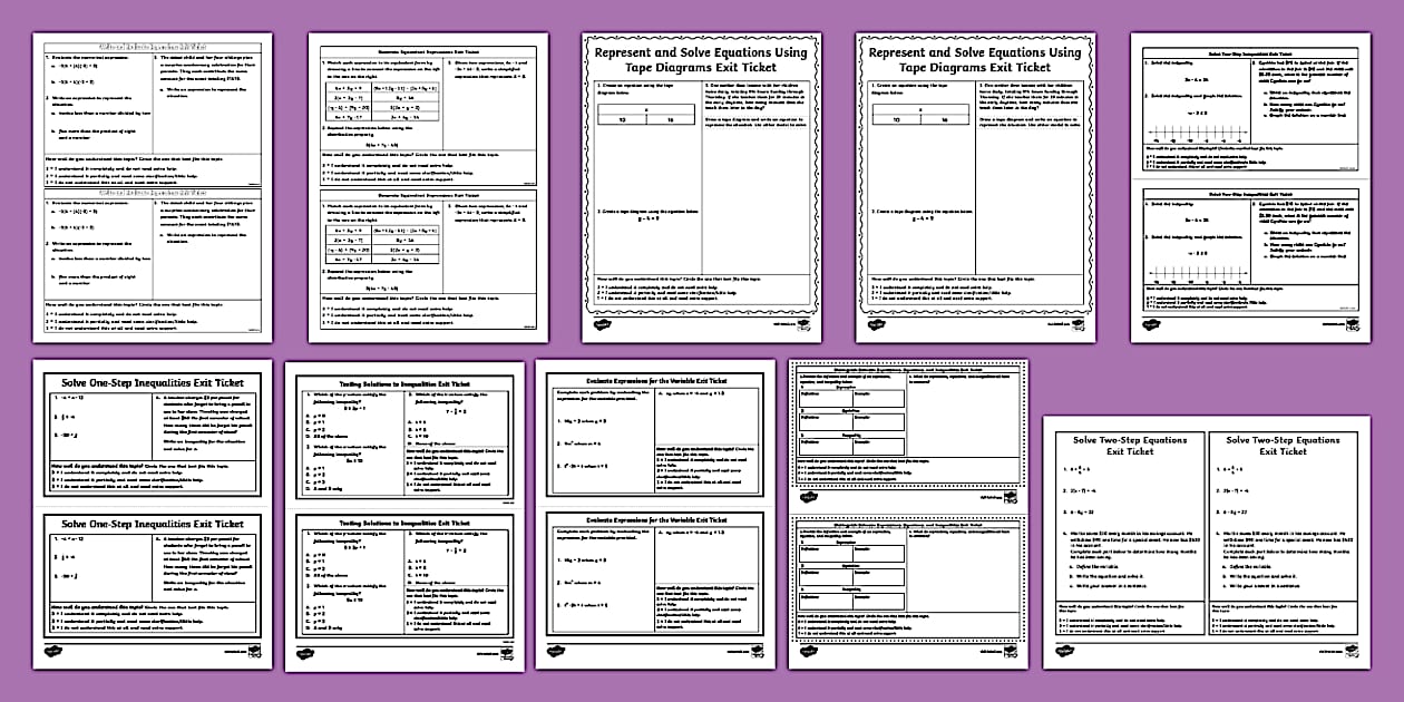 Seventh Grade Expressions, Equations, and Inequalities