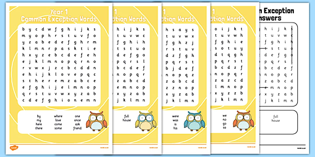 Sight Words Word Search Pack | Twinkl | CA