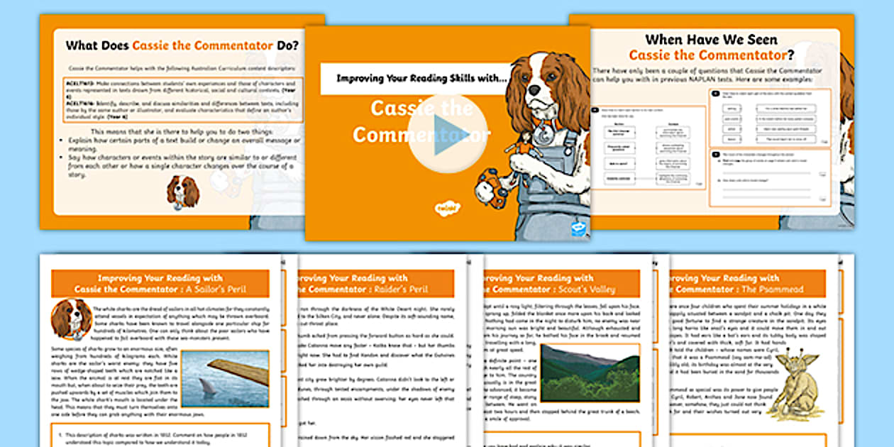 Improving Your Reading Skills with... Cassie the Commentator Activity Pack