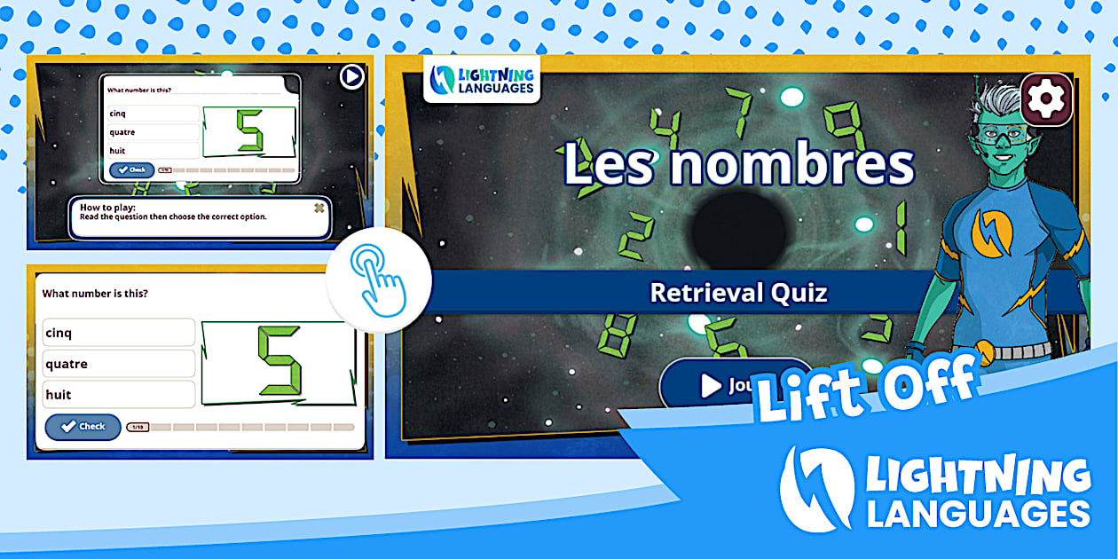 👉 French Numbers Interactive Quiz - Lightning Languages