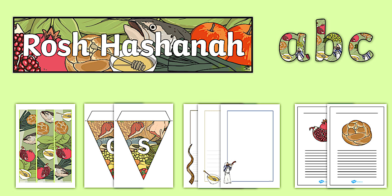Rosh Hashanah Banner and Display Resources (teacher made)